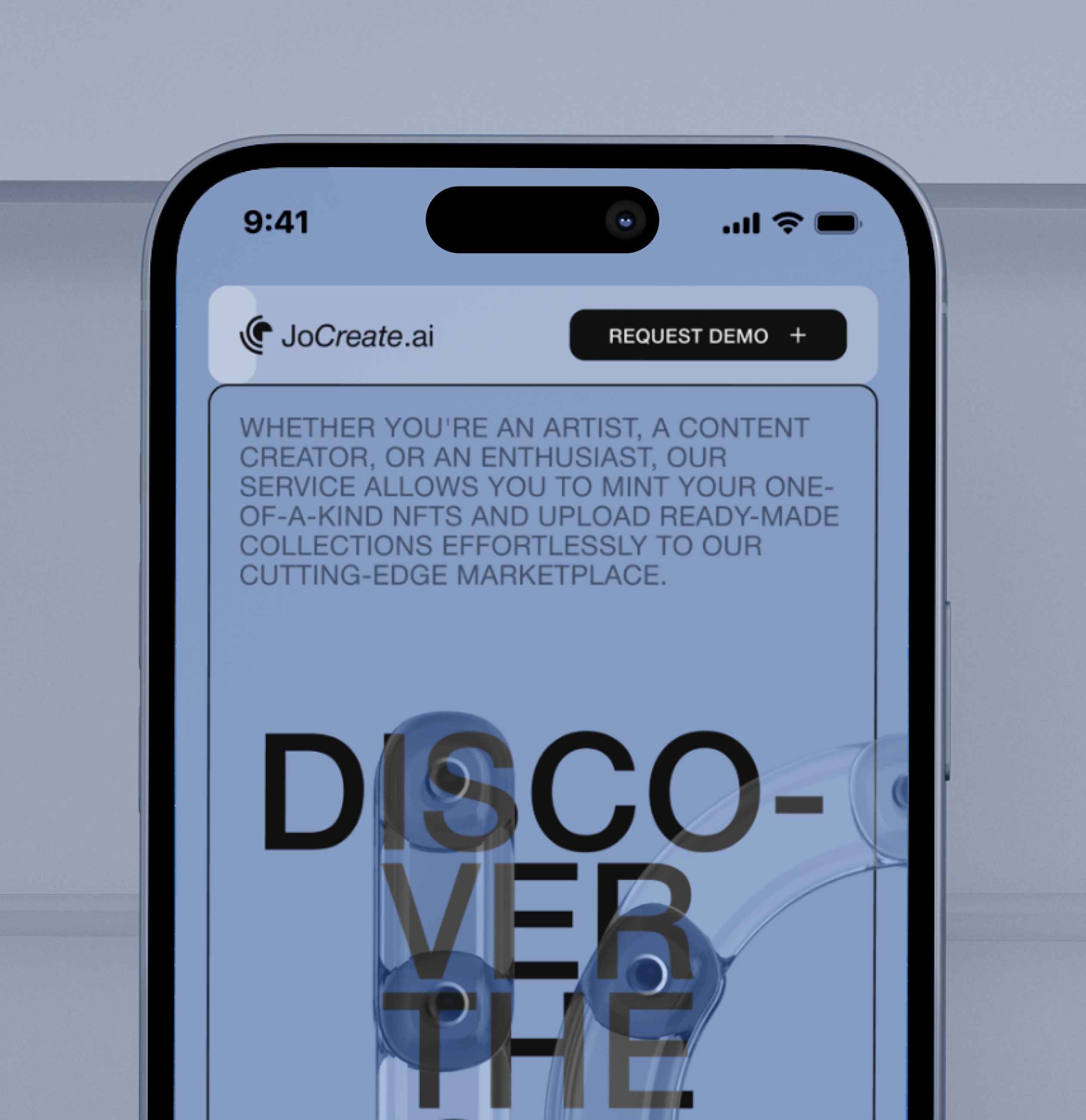 JoCreate - Promo website for web app - Phenomenon