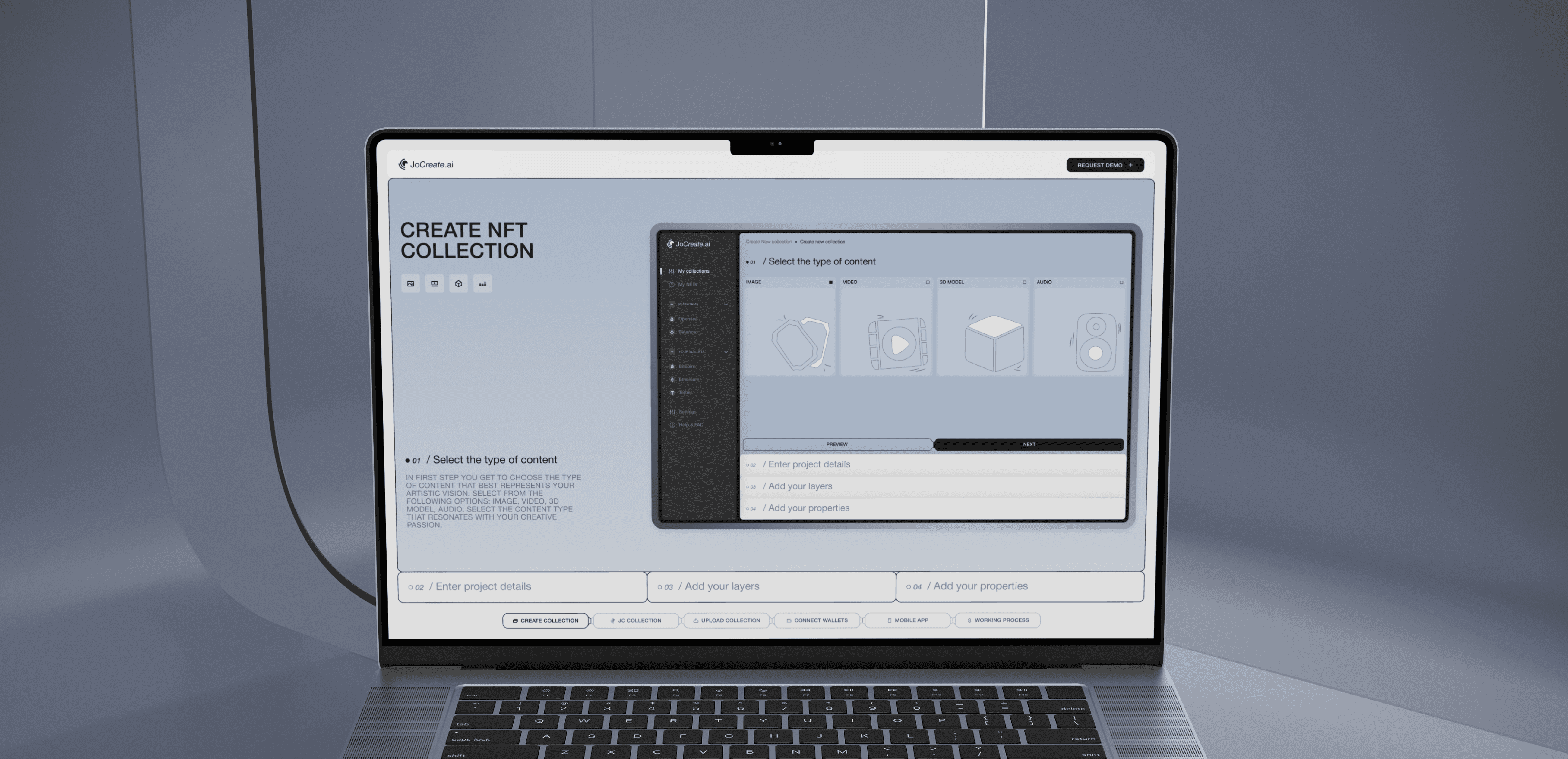JoCreate - Promo website for web app - Phenomenon
